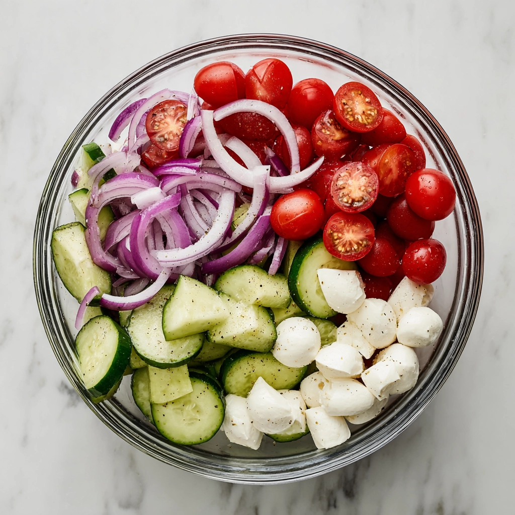 Cucumber Caprese Salad Simple 10-Minute Fresh Recipe